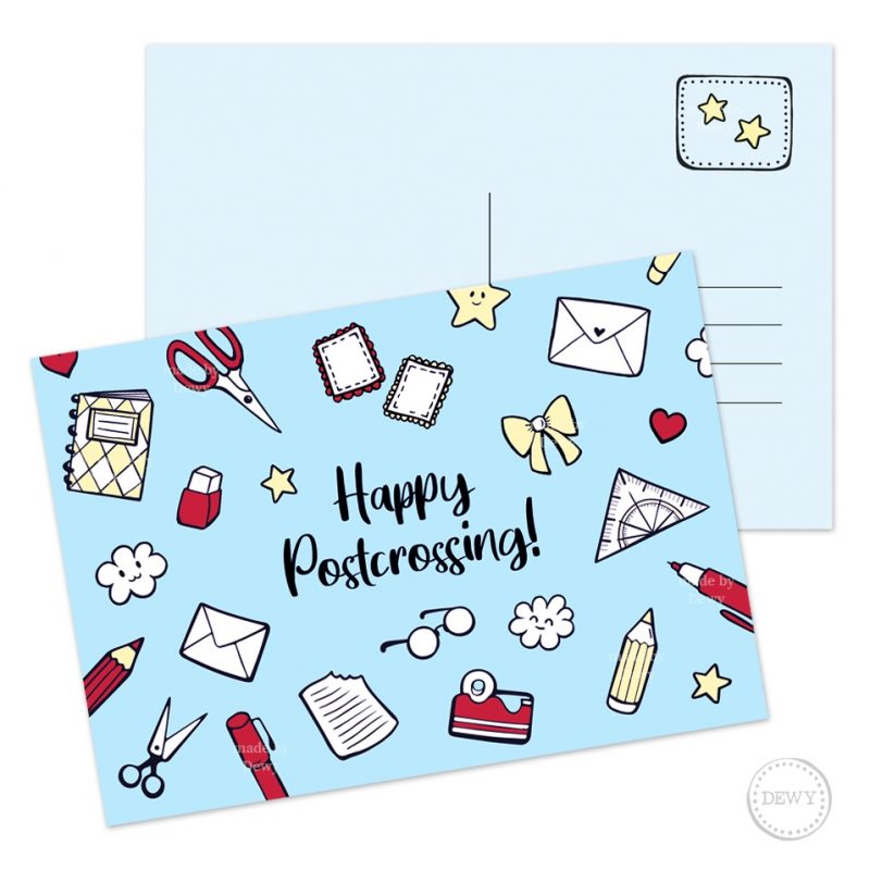 Vrolijke, schattige, Kawaii postkaarten