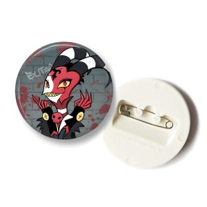 Helluva Boss fanart button Blitzo