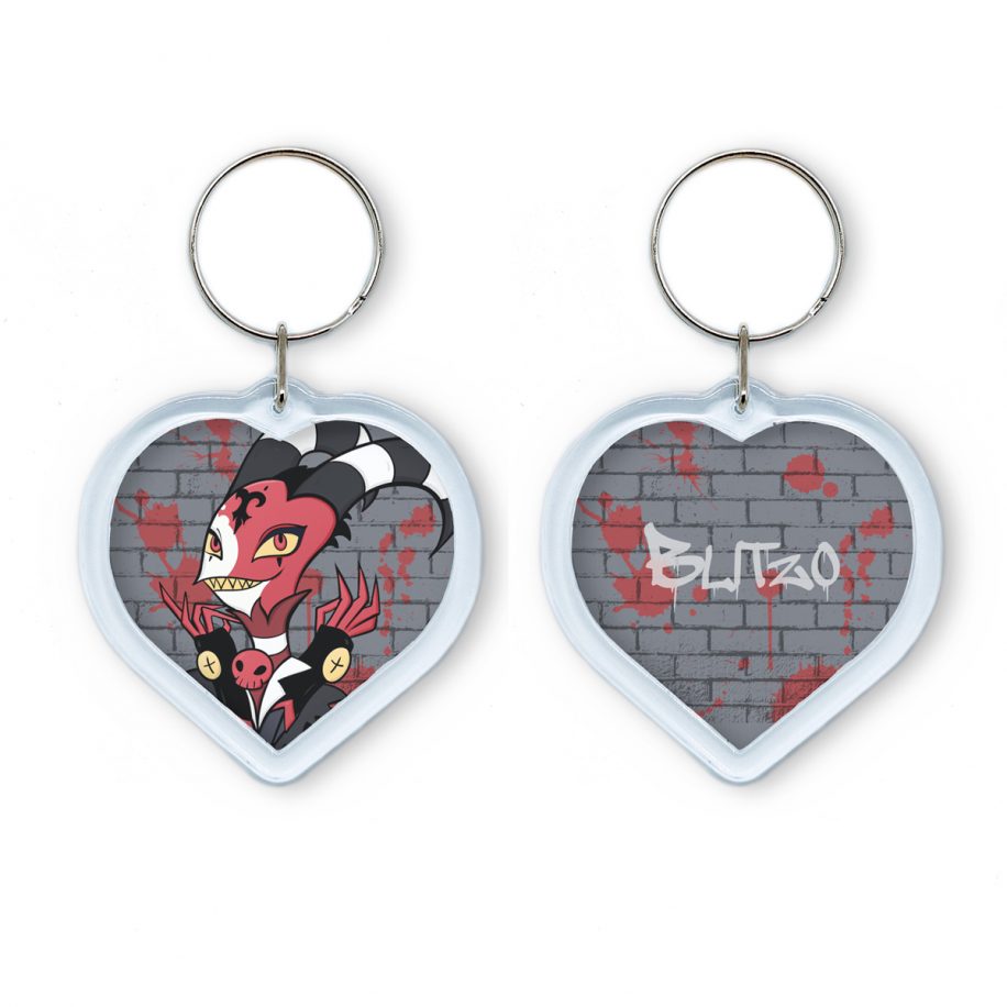 Helluva Boss fanart button Blitzo